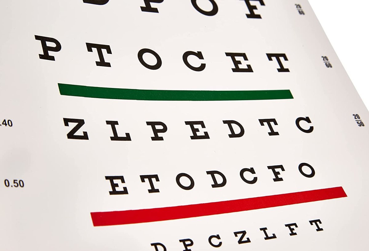 Tablica Snellena - litery badanie 3 m Sprzęt medyczny - lampy medyczne ...